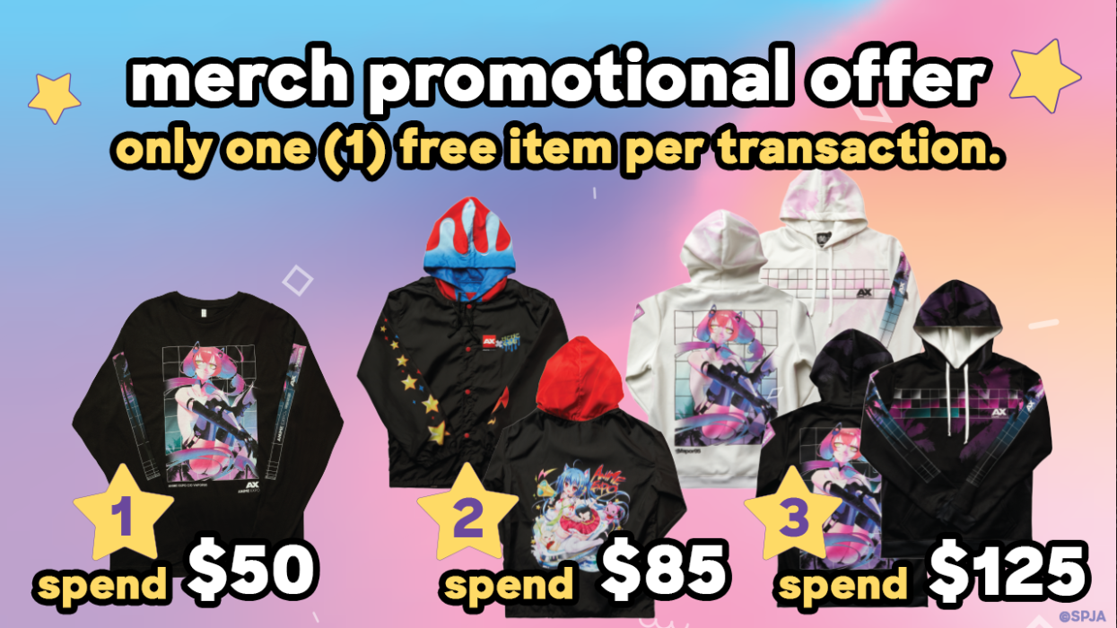 merch item promo - Anime Expo