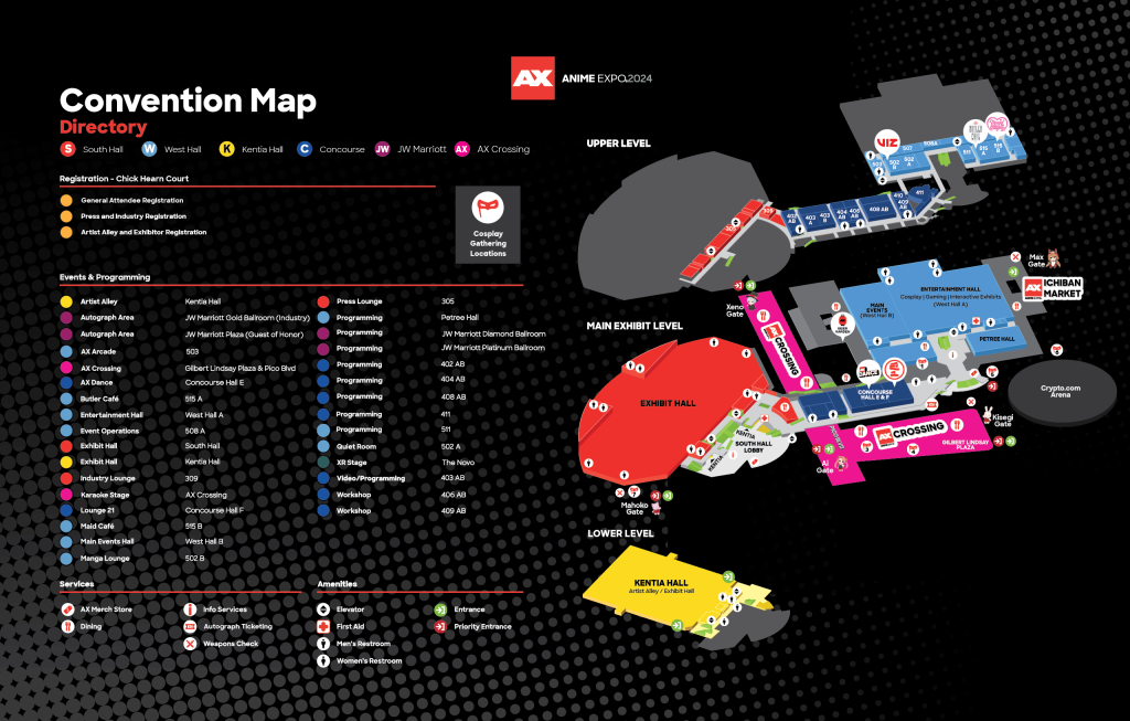 AX 24 - Convention Center Map (Social)-01 - Anime Expo