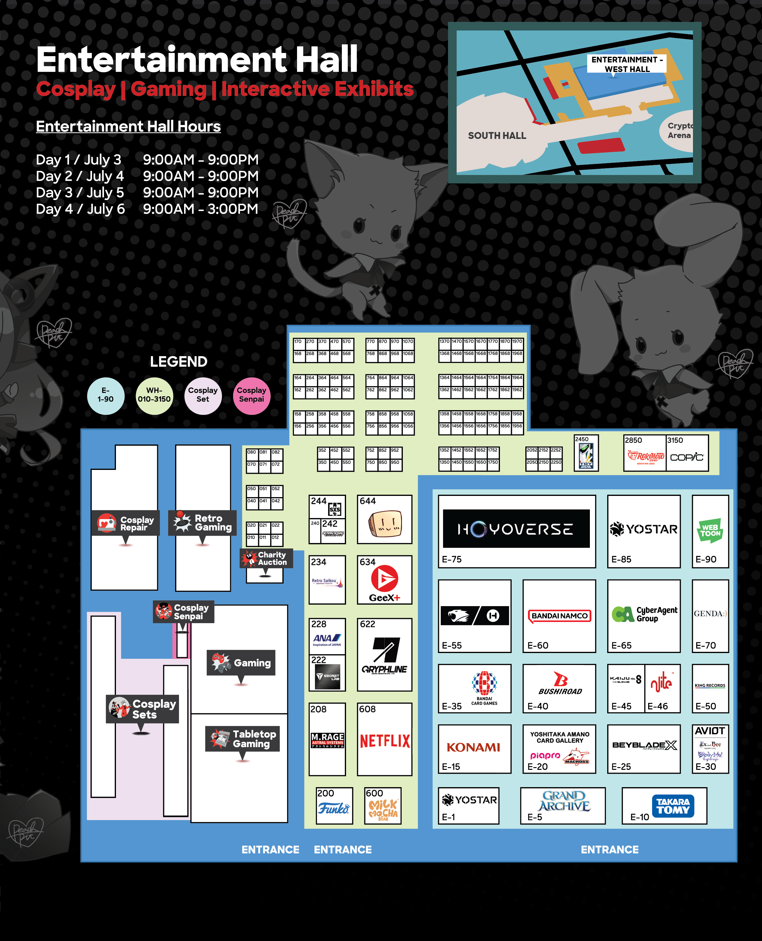 Hours and Maps - Anime Expo