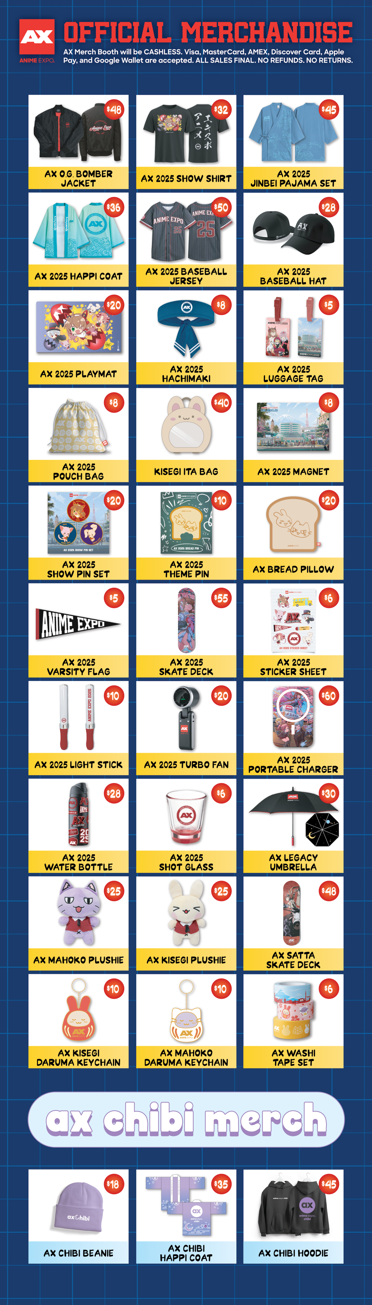 AX 2025 Official Merch - Anime Expo